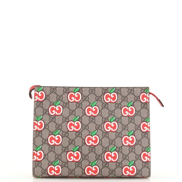 Gucci | Bags | Gucci Toiletry Pouch Printed Gg Coated Canvas Large ...